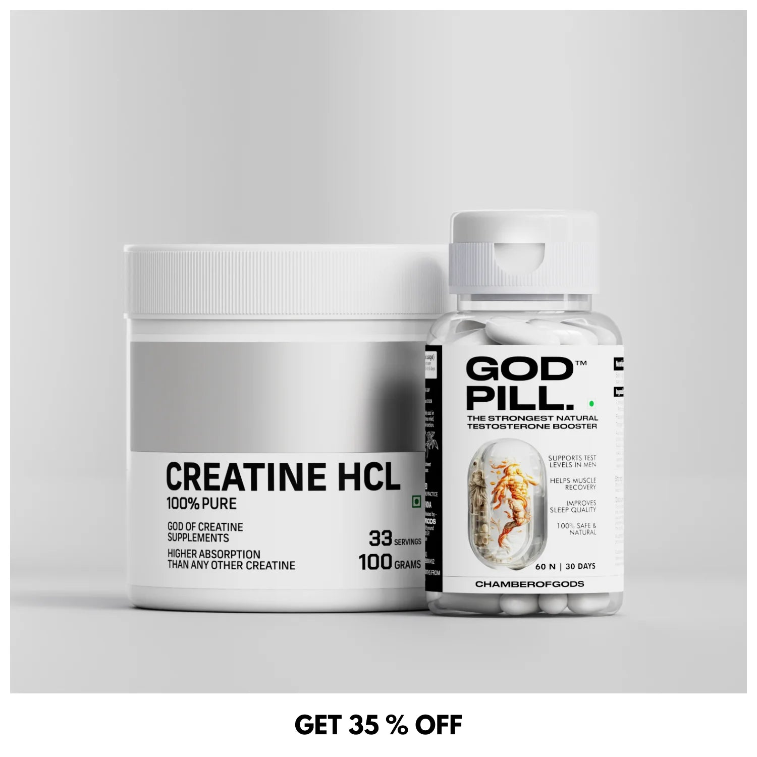 GODPILL + Creatine HCL | Power and Performance Combo: – chamberofgods